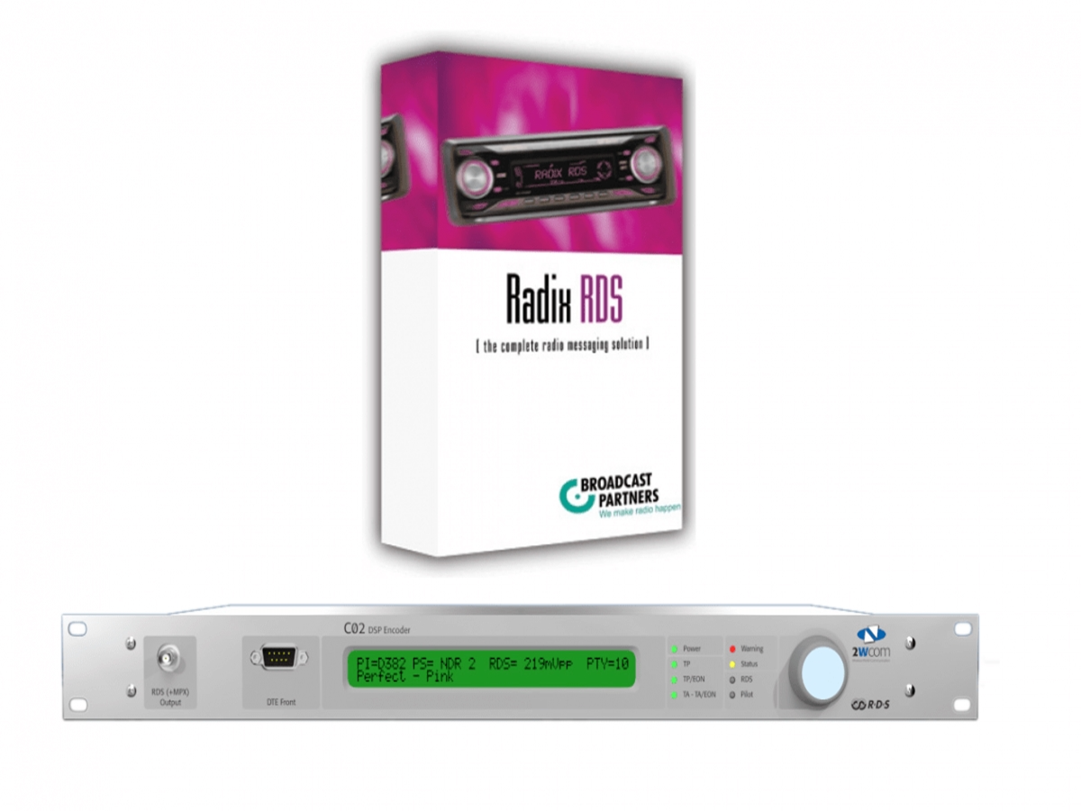 2wcom C02 – RDS encoder inclusief Radix RDS software - Broadcast Partners