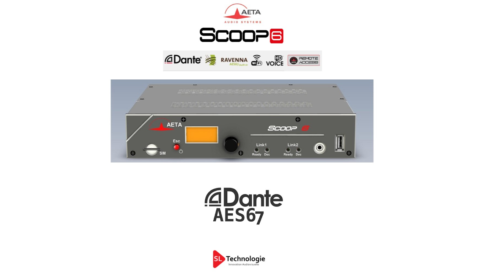 AETA Scoop 6 optie “AES67/DANTE” - Broadcast Partners