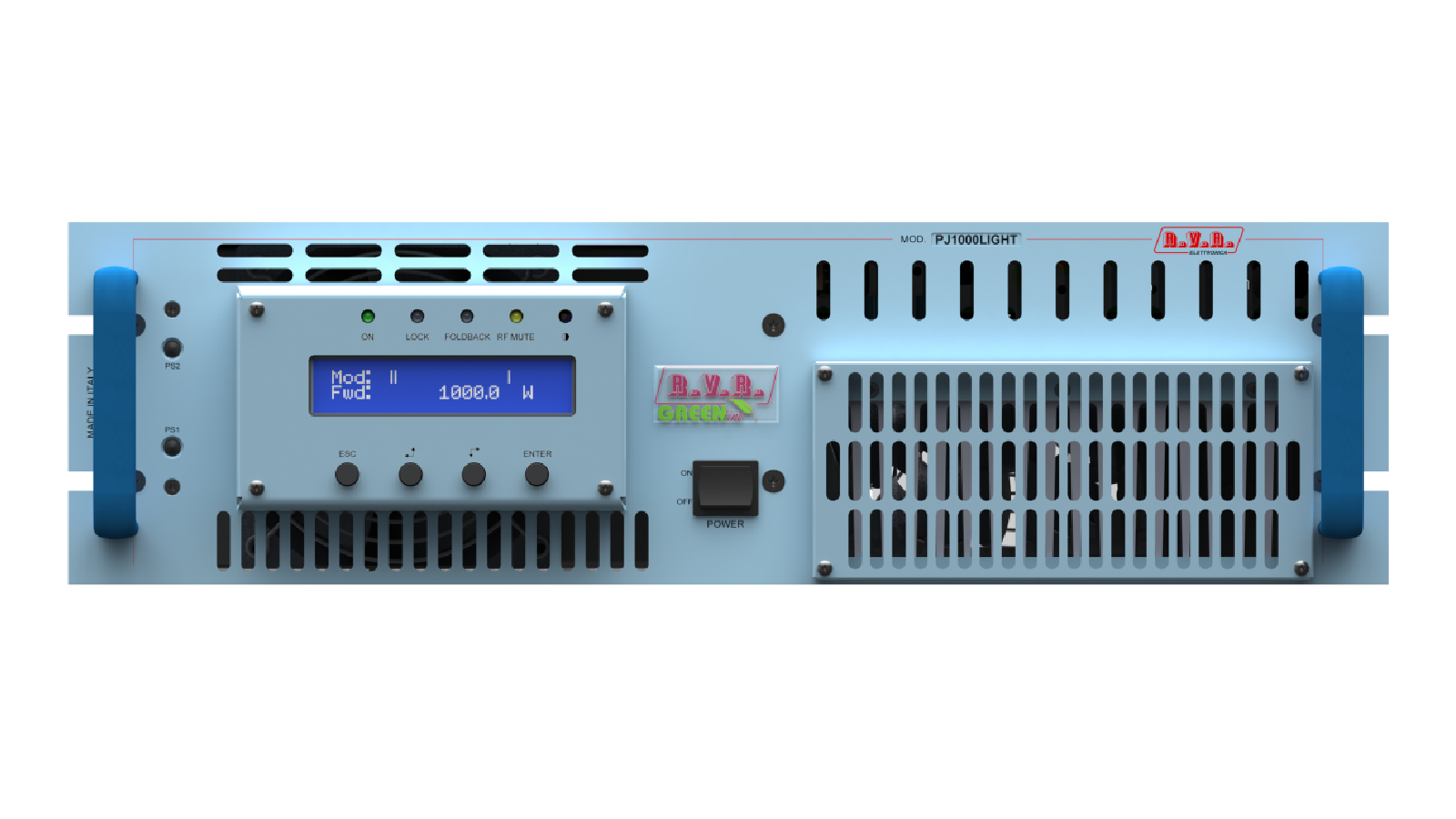 RVR PJ1000 LIGHT – 1000 watt amplifier - Broadcast Partners